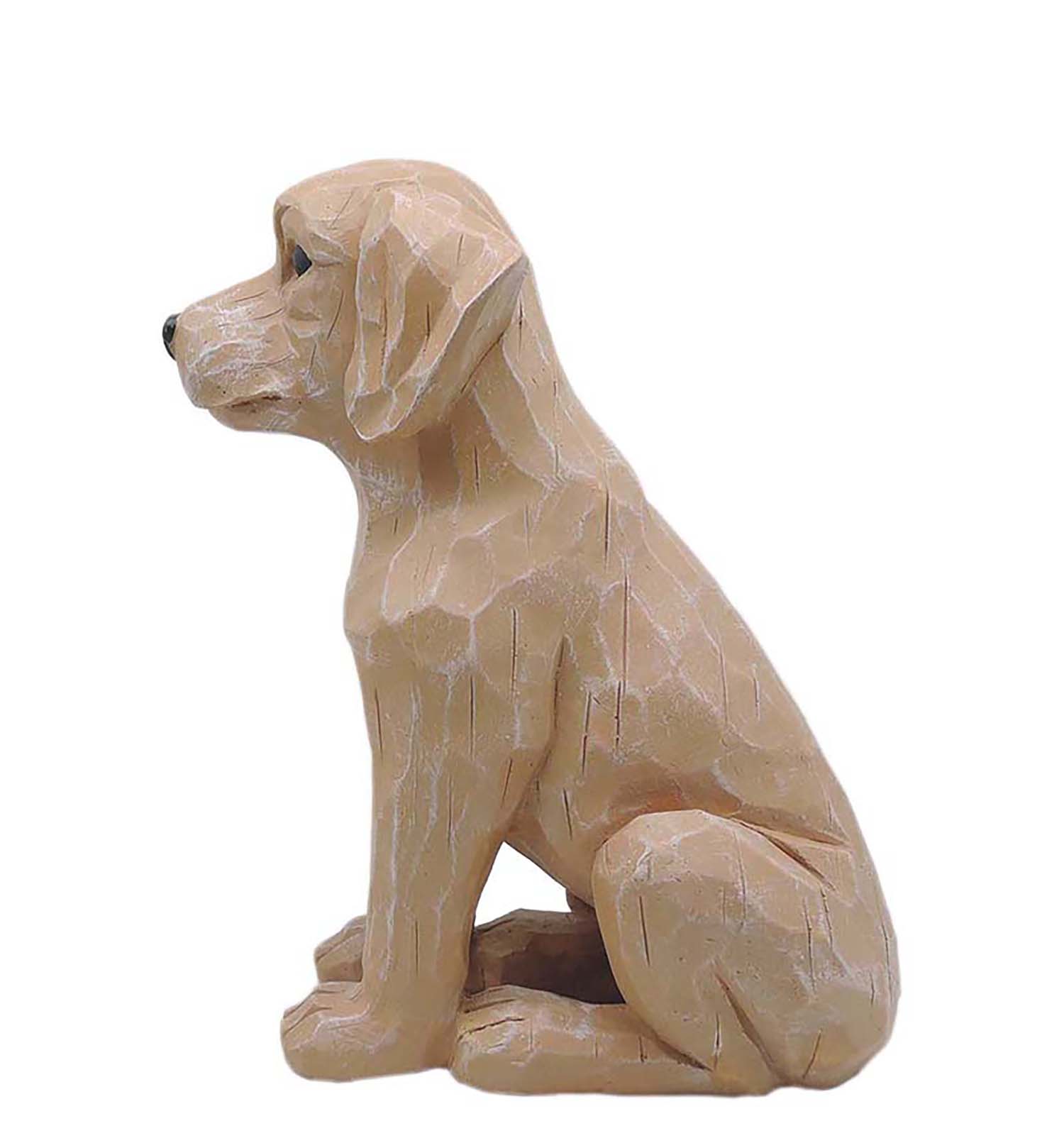 Light Brown Retriever Statue Retro Detail Sculpture Resin Dog Figurine...